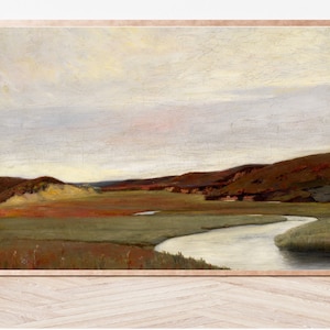 River Landscape | Fall Prints | Gallery Wall Art | Vintage Paintings ...