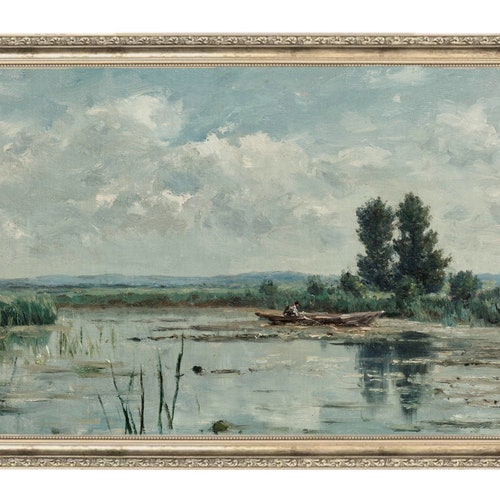 Fast River Antique Painting Vintage Art Prints Landscape - Etsy