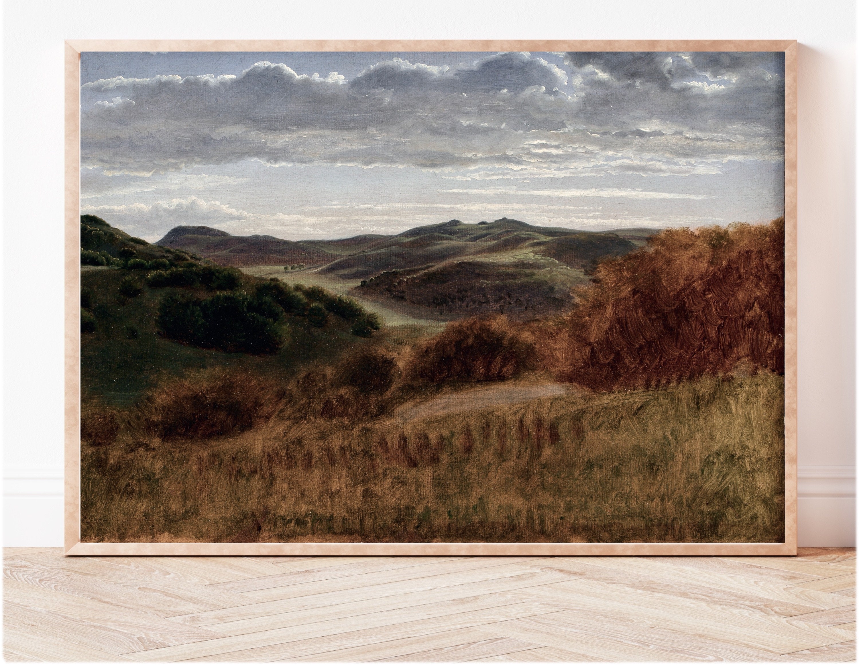 Rusty Valley Antique Painting Printable Gallery Wall Art | Etsy