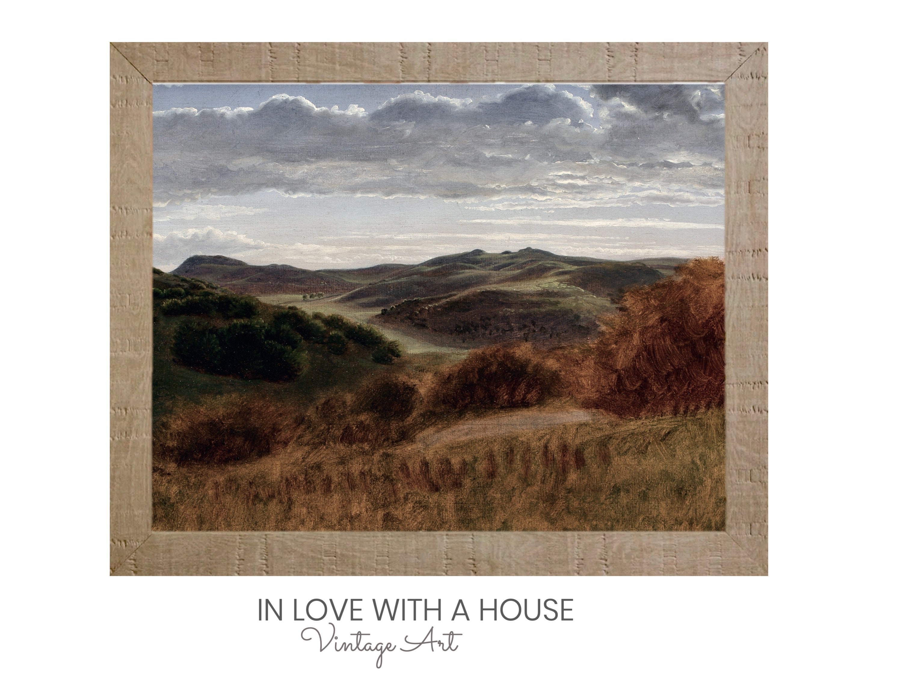 Rusty Valley Antique Painting Printable Gallery Wall Art | Etsy