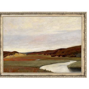 River Landscape | Fall Prints | Gallery Wall Art | Vintage Paintings ...
