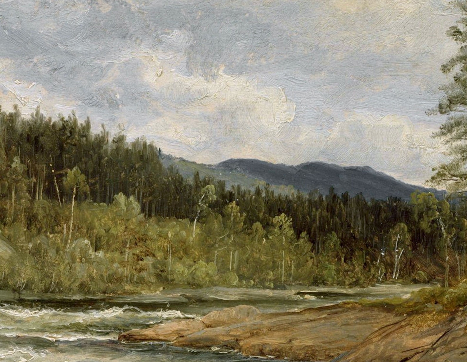 Fast River Antique Painting Vintage Art Prints Landscape - Etsy