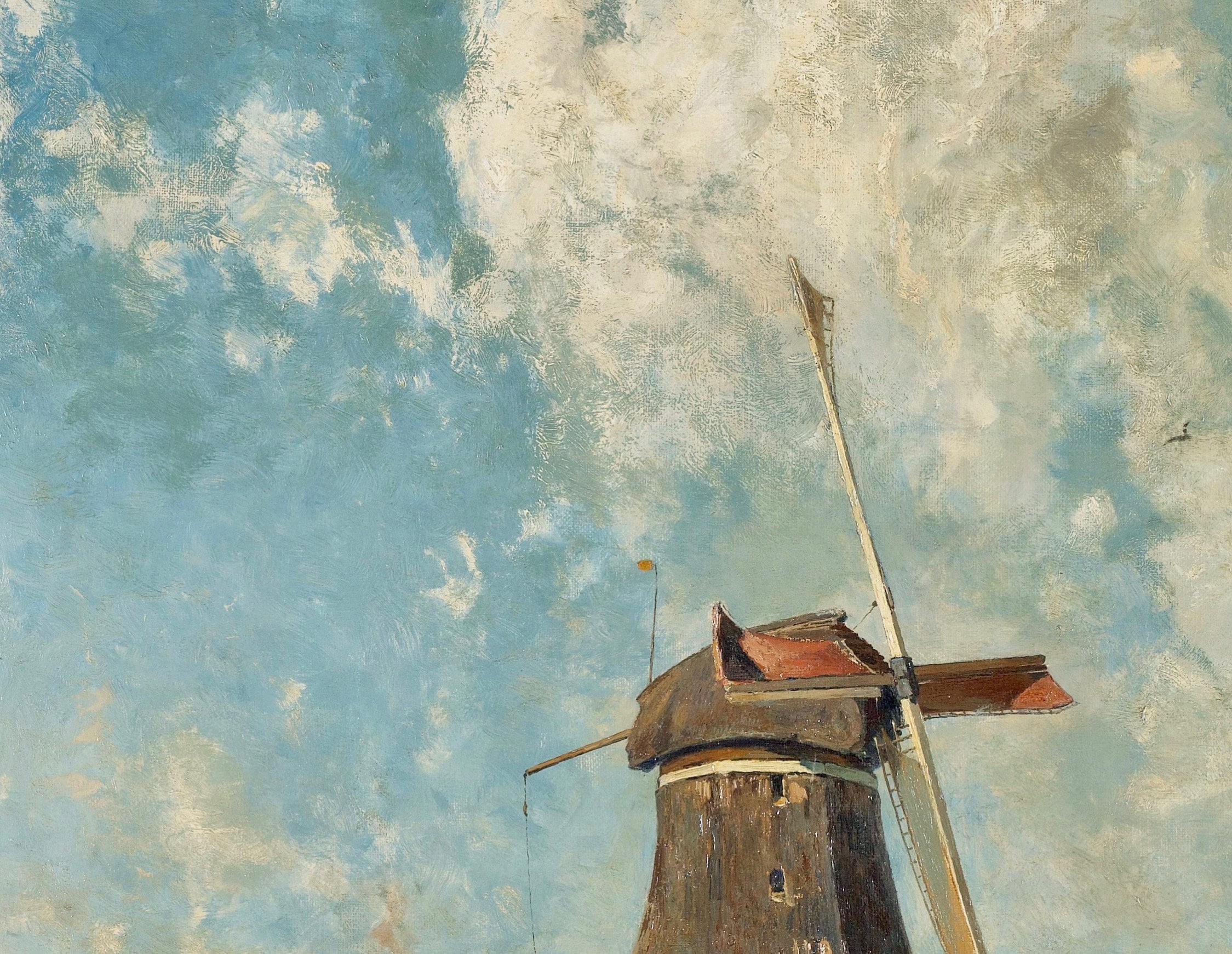Rustic Windmill Vintage Painting Wall Art Nursery Art Wall - Etsy