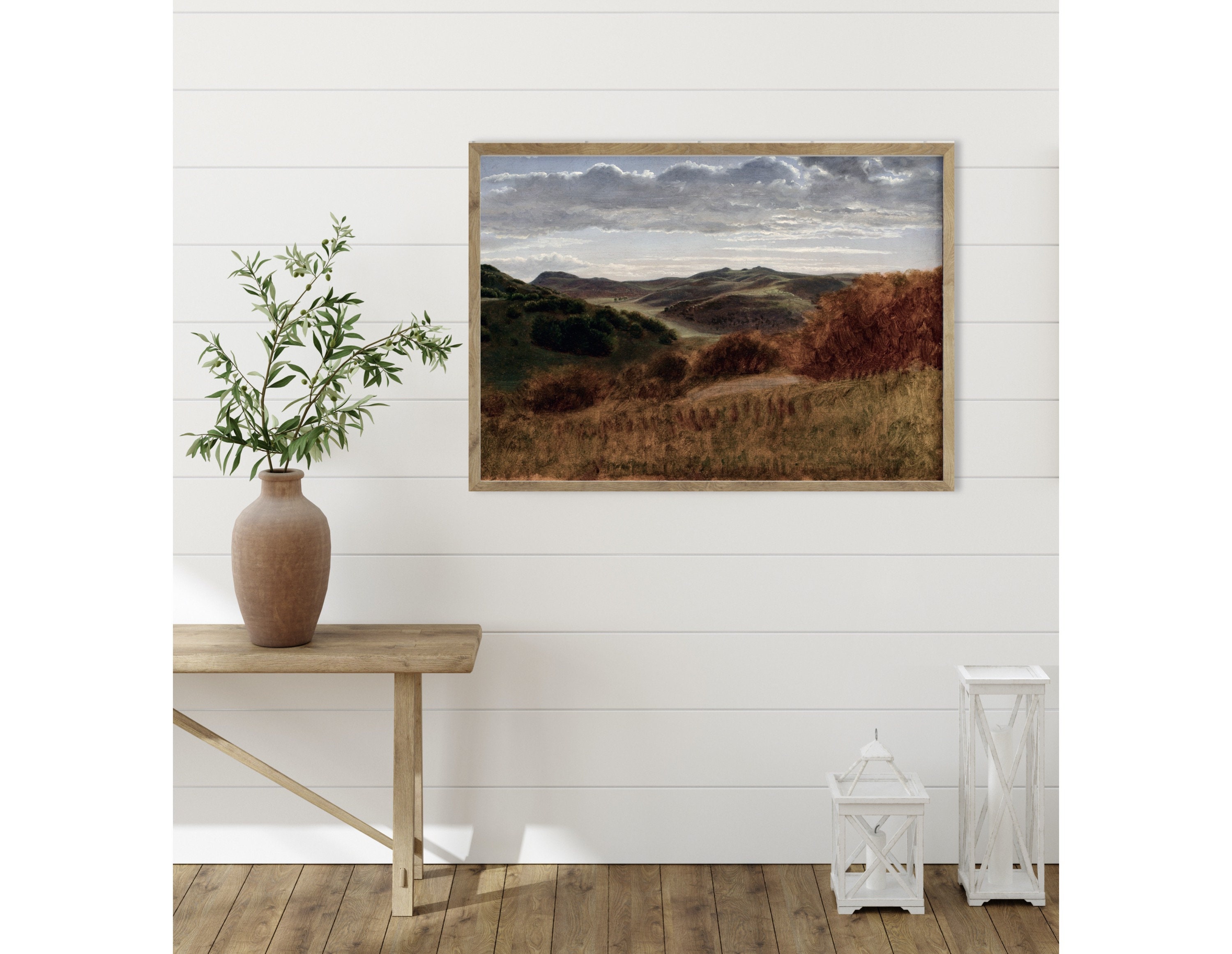 Rusty Valley Antique Painting Printable Gallery Wall Art | Etsy