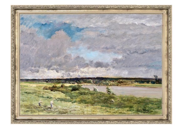 Spontaneous Spring Storm Vintage Wall Art Antique Painting - Etsy