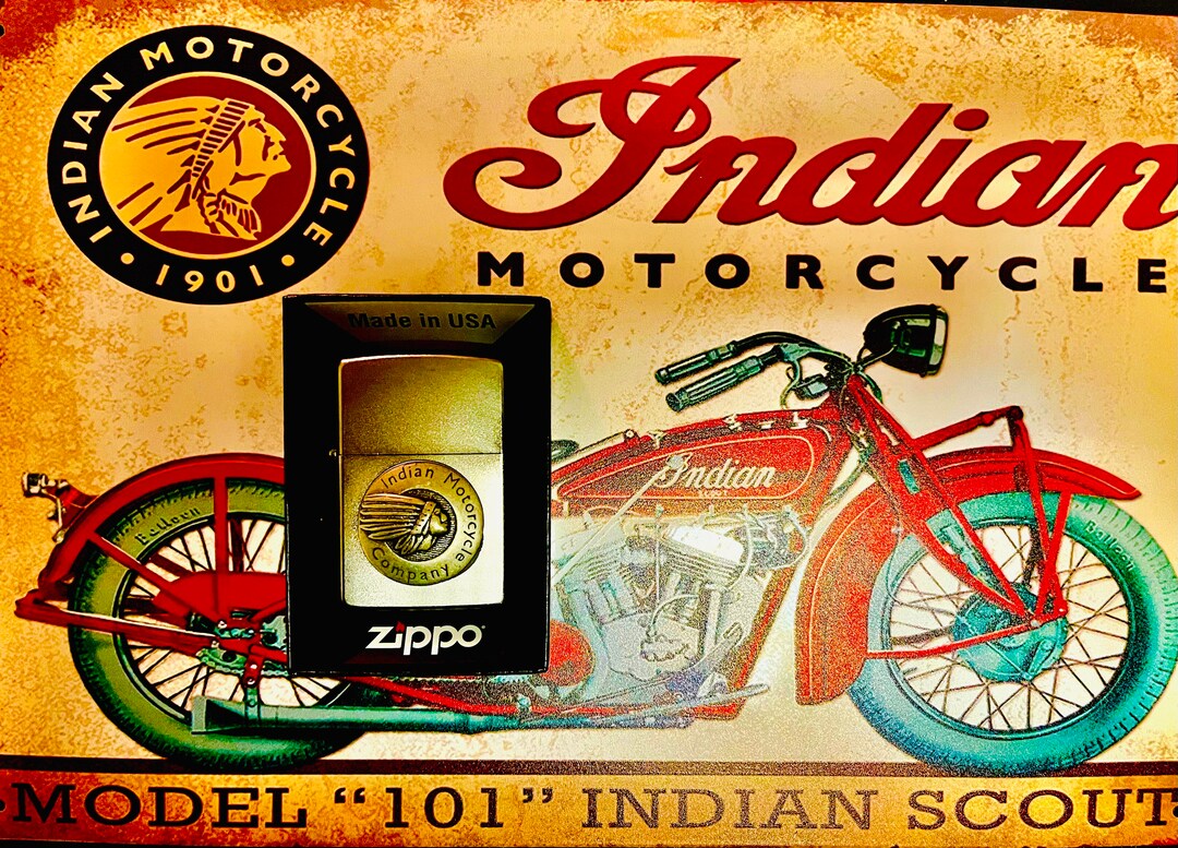 Indian Motorcycle Lighter Brushed Chrome - Etsy Canada