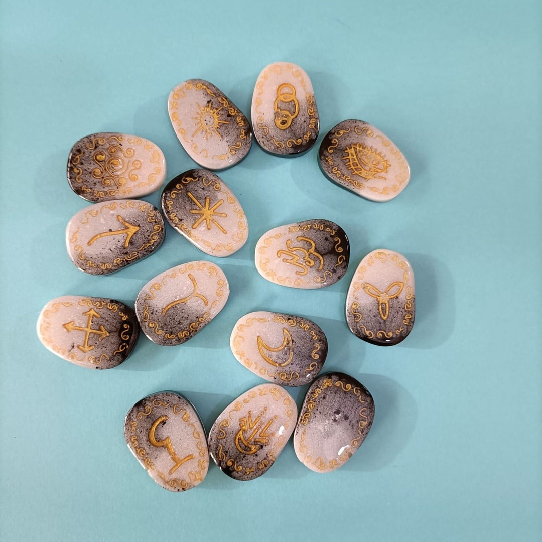 Divination Witch Runes Wicca Hecate Black and White - Etsy