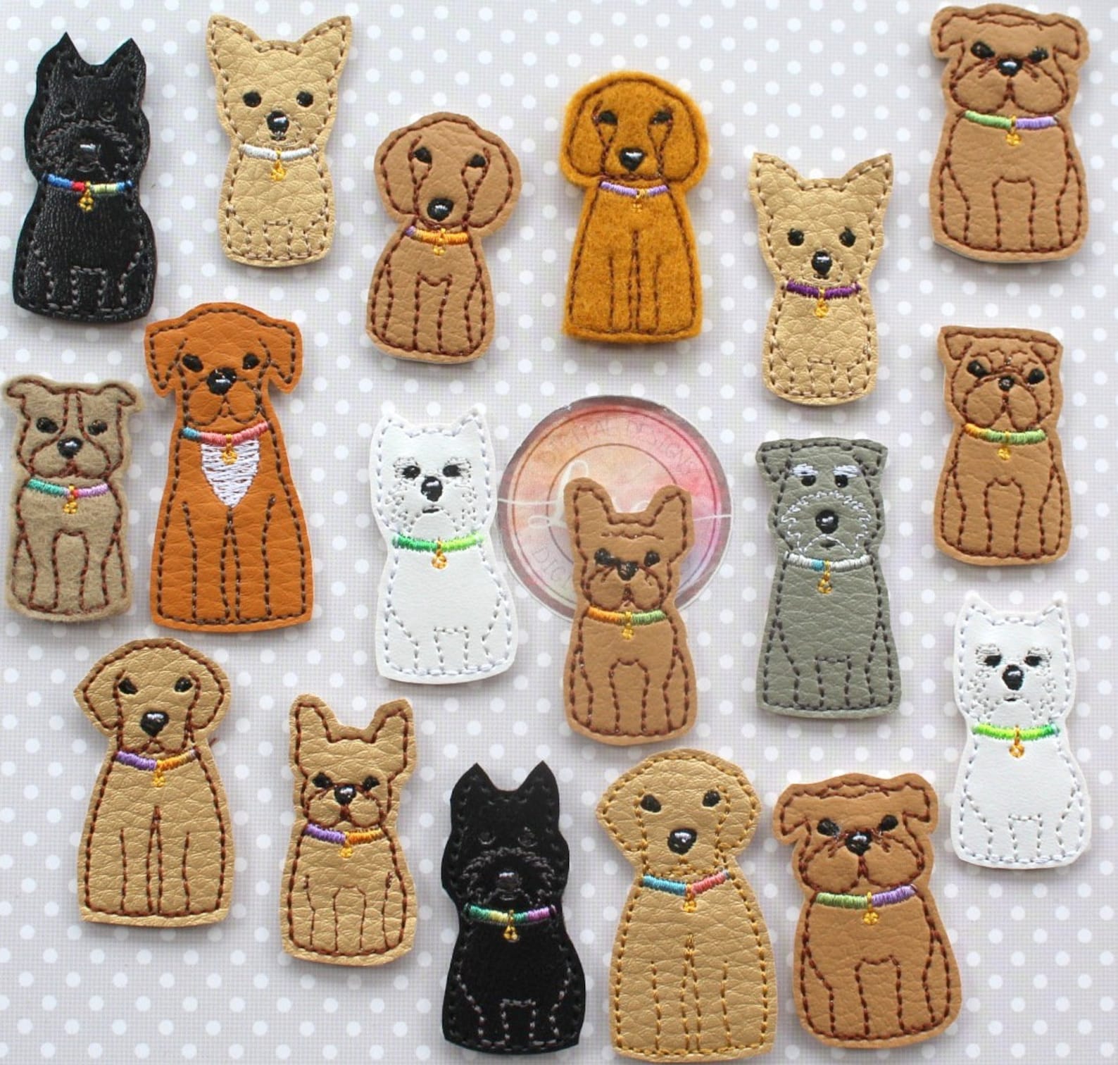 All 12 Dog Breeds Feltie DIGITAL PATTERN 4x4 Hoop Digital | Etsy