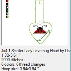 Ladybug, Ladybird, Lady Bug Key Fob, Love Bug, ITH, Embroidery Designs ...