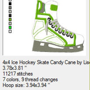 4x4 Ice Hockey Candy Cane, Skate Hanging Decoration, Speed Skate, Lisey ...