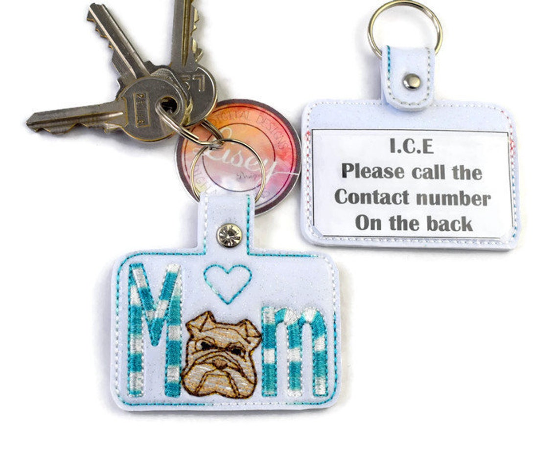 Choose Any 4 of My Single Design Key Fobs Machine Embi - Etsy UK