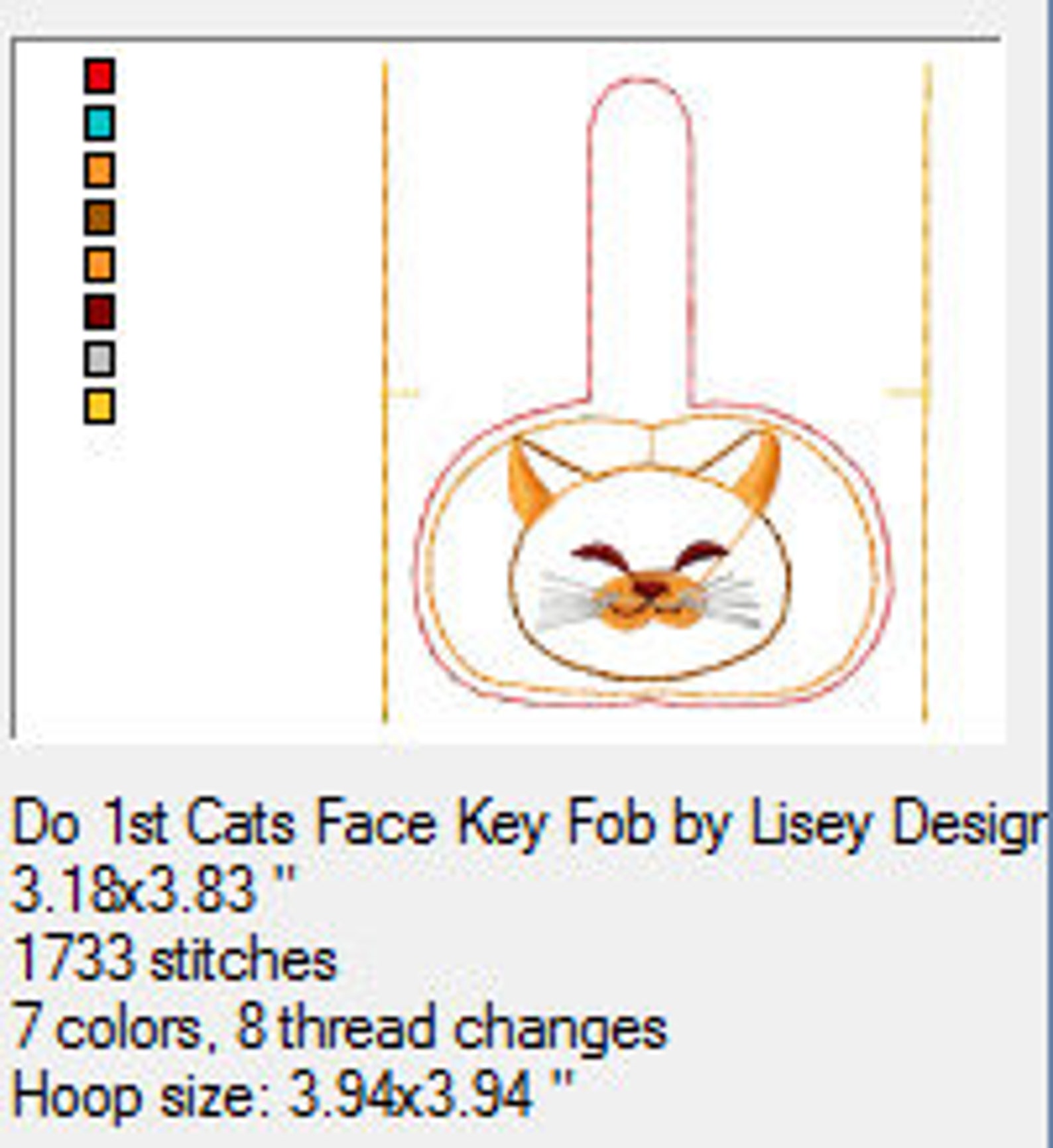 Digital File Fat Cat Key Fob Double Sided Cat Fat Bum Cat | Etsy