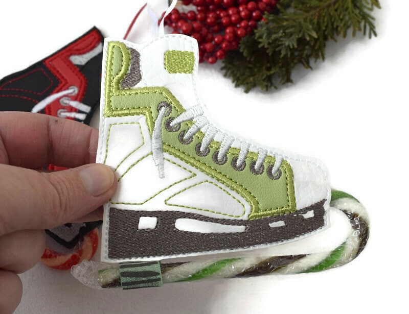 4x4 Ice Hockey Candy Cane, Skate Hanging Decoration, Speed Skate, Lisey ...