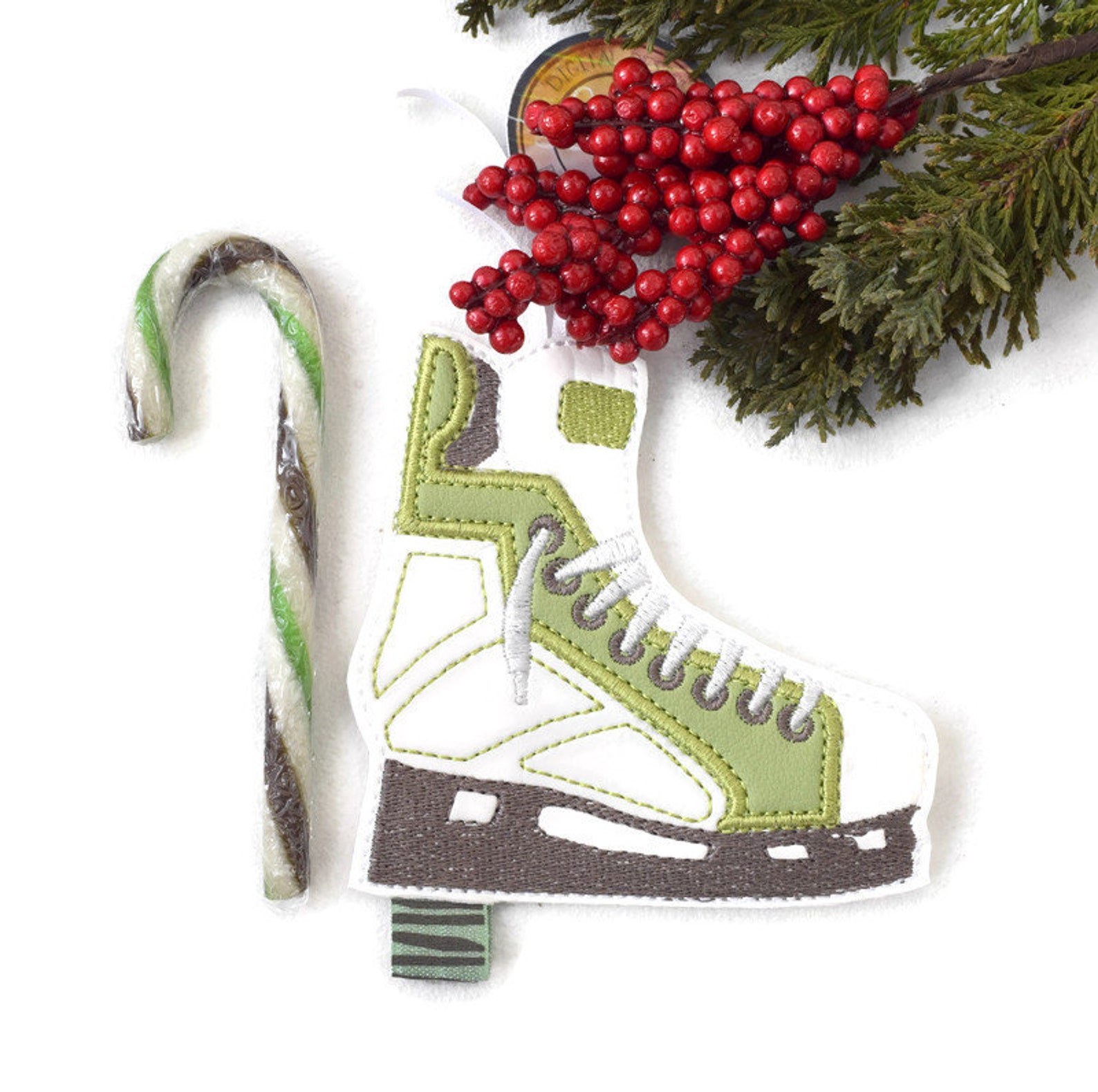 4x4 Ice Hockey Candy Cane, Skate Hanging Decoration, Speed Skate, Lisey ...