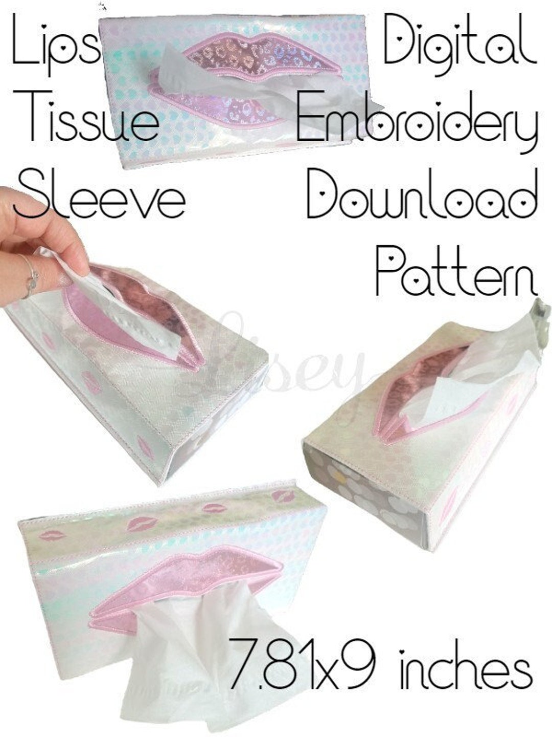 Lip Tissue Box Sleeve, Tissue Box, Creative Box Cover, Digital Download ...
