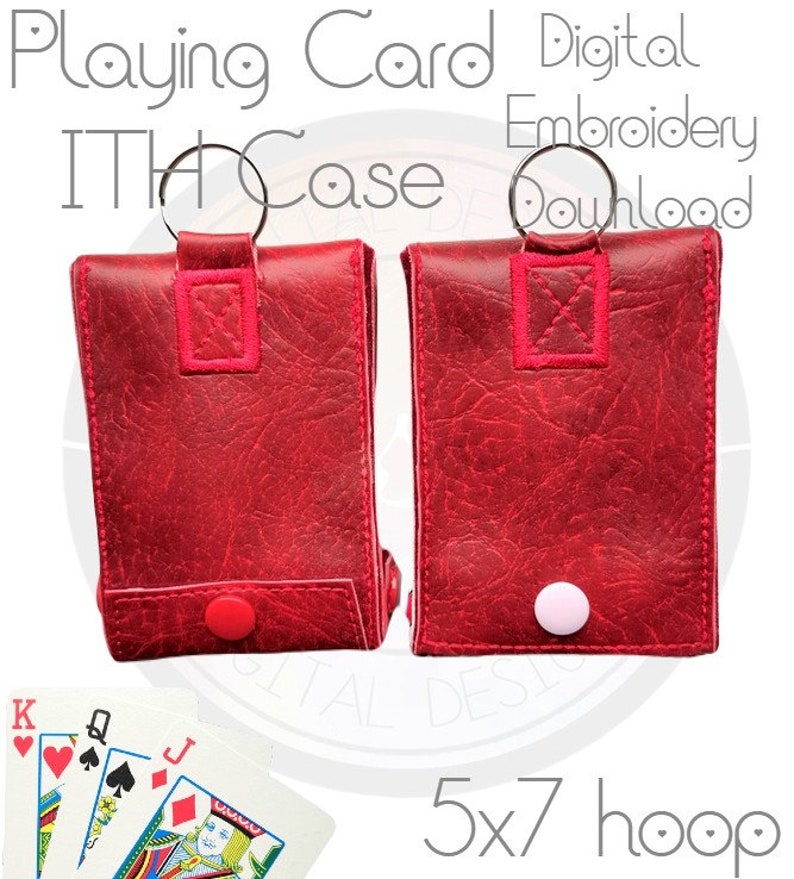Playing Card Case, 3D Pouch, Playing Cards Bag, Digital Embroidery ...