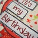 DIGITAL PATTERN, 'it's My Birthday' Raw Edge Applique Birthday Badge ...