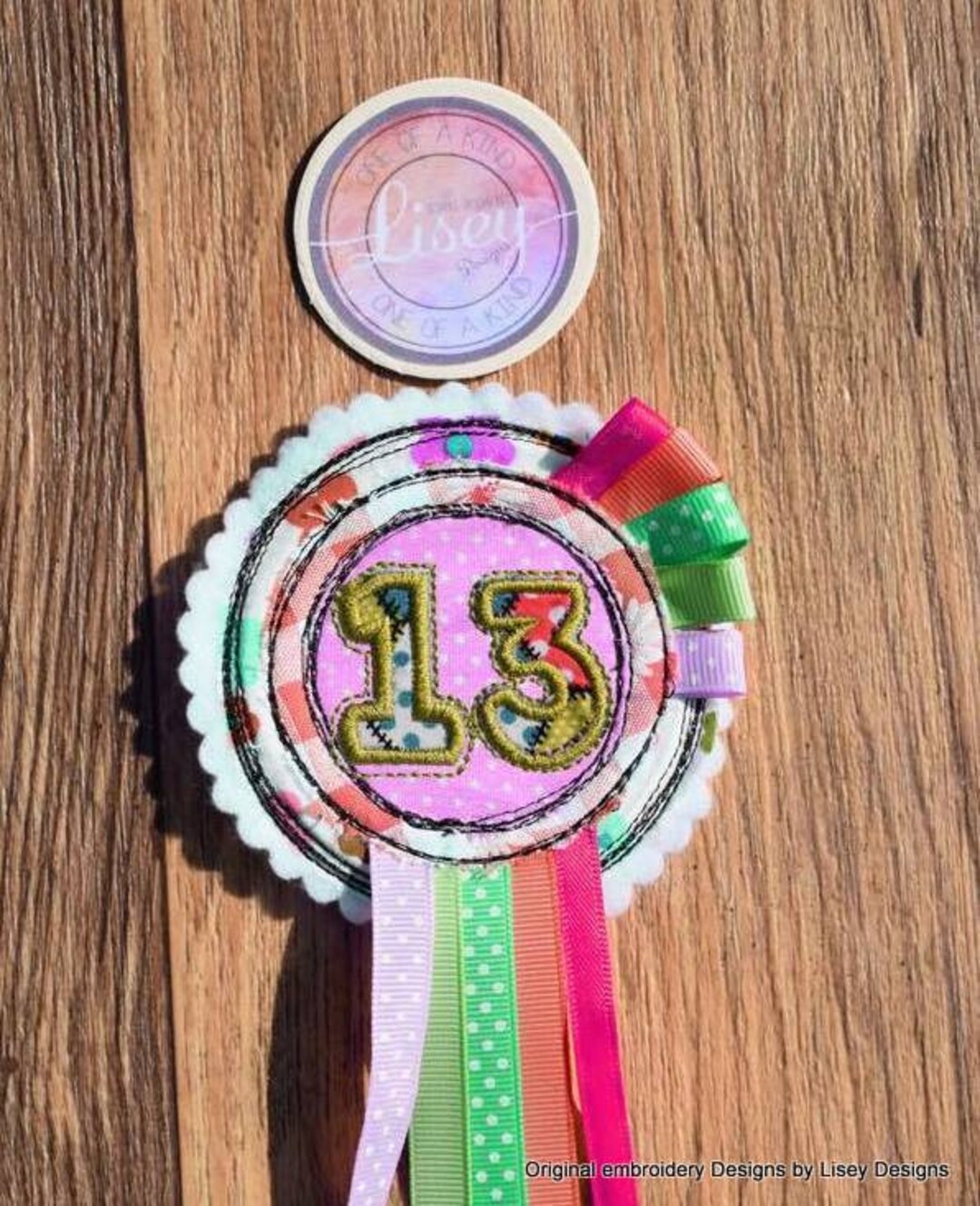 Digital File: Number 13 Raw Edge Applique Birthday Badge 4x4 Hoop - Etsy