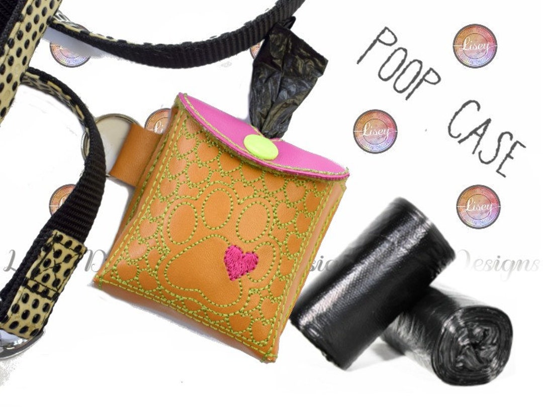 Paw Heart Poop Case, Bag Dispenser, Dog Poop Bag, DIGITAL PATTERN, 4x4 ...