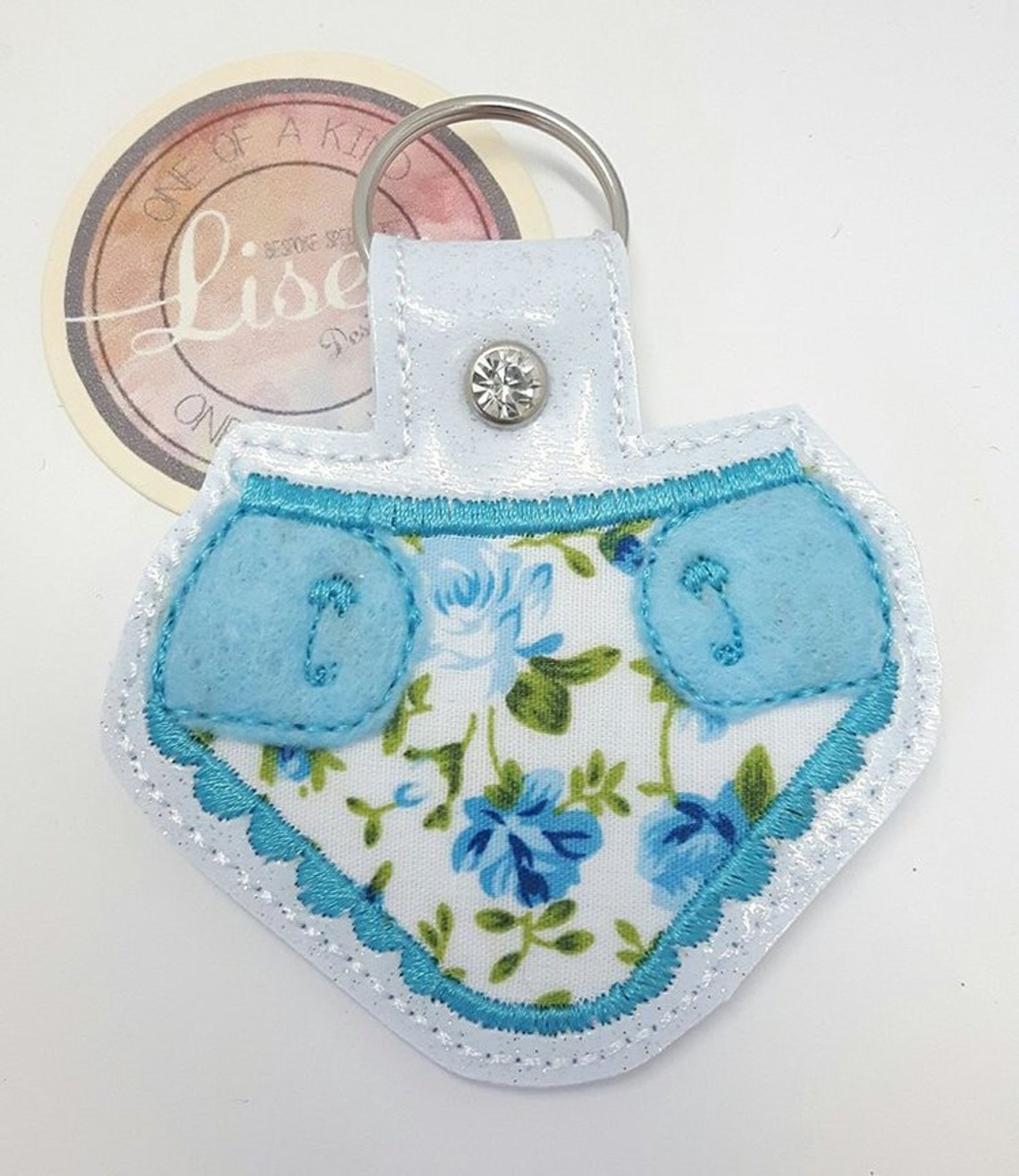 DIGITAL PATTERN, Baby Nappy, Diaper, Key Ring, ITH, 4x4, Embroidery ...