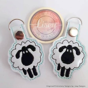 DIGITAL PATTERN, Sheep Key Fobs, Lisey Designs, Digital Embroidery ...