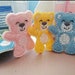 Small Bedroom Bear Bag, Key Ring, Smallest Size, Digital Embroidery ...