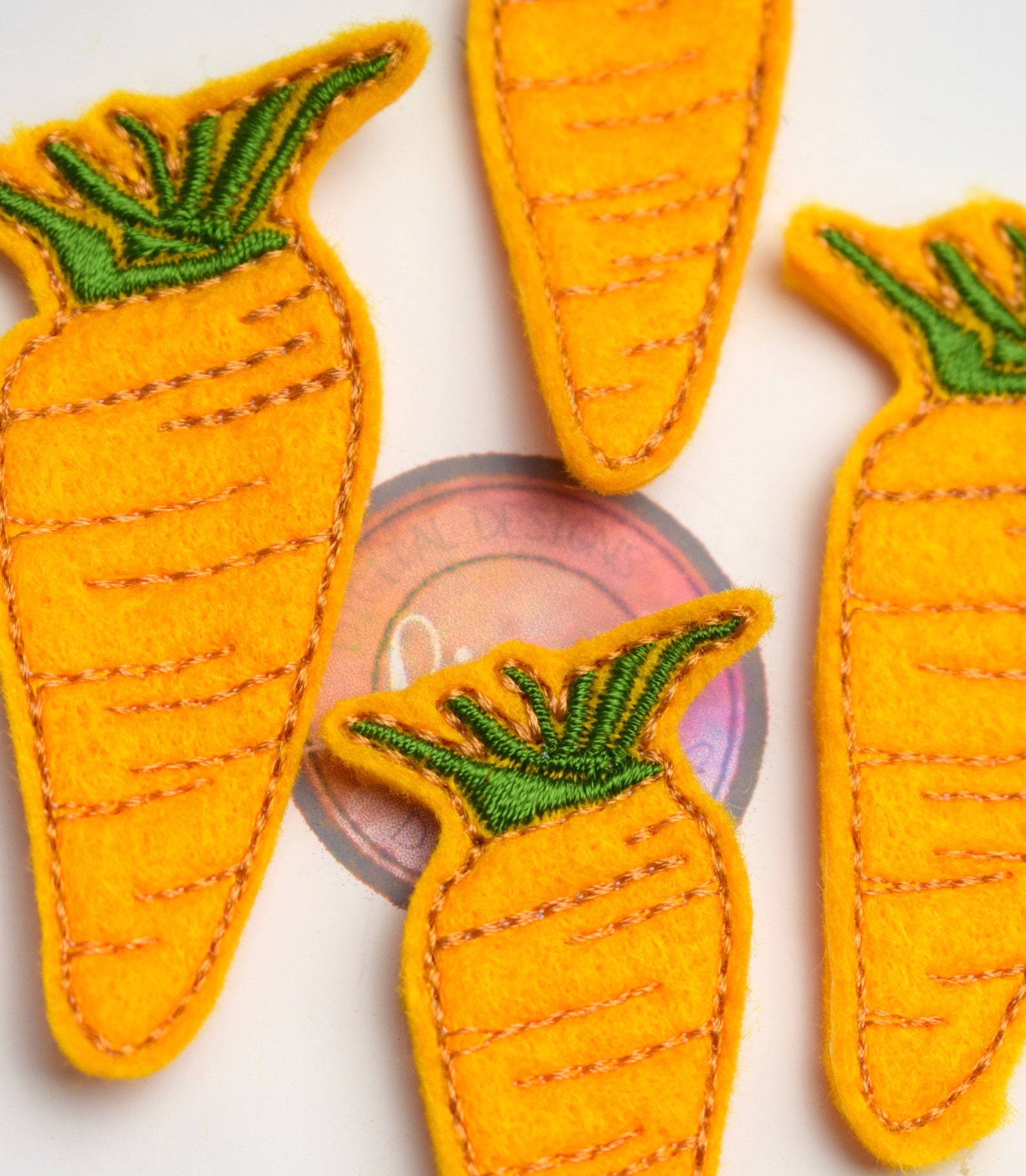 DIGITAL PATTERN 4 Felt Carrot felties 4x4 Hoop Digital | Etsy