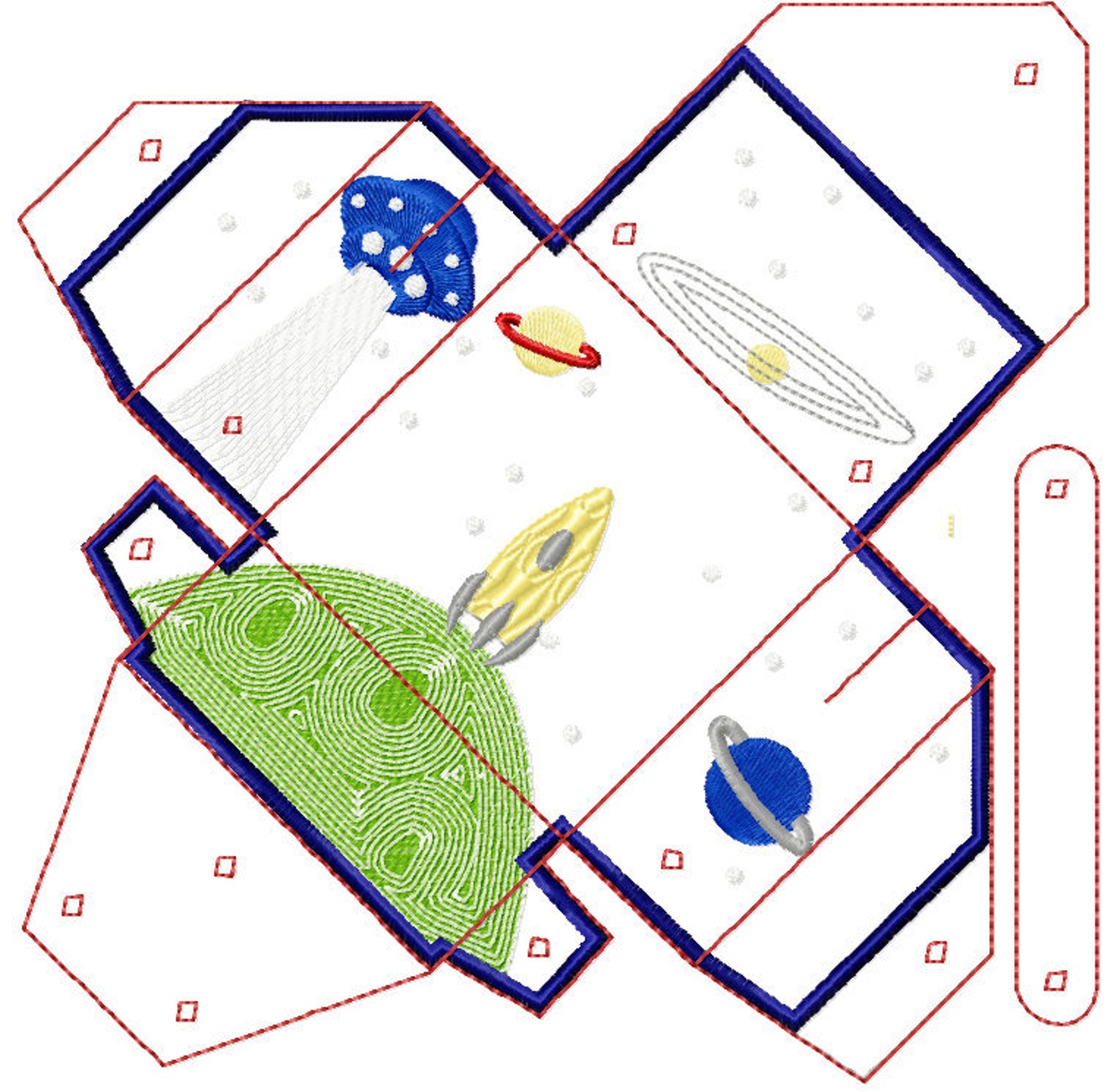 Small Outer Space Bag Astronaut Smallest Size Digital | Etsy