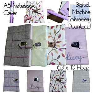 A5 Notebook Cover, BLANK, for Journal, Diary, ITH, In-the-hoop, Machine ...