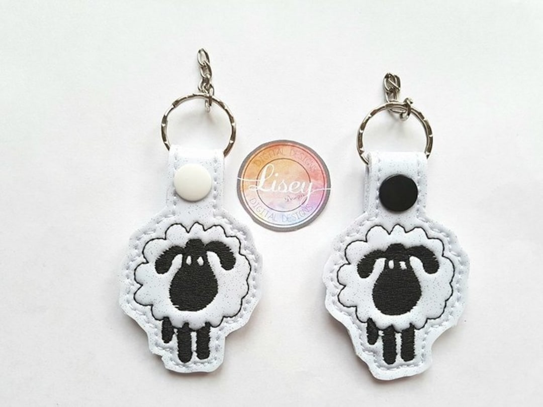 DIGITAL PATTERN, Sheep Key Fobs, Lisey Designs, Digital Embroidery ...