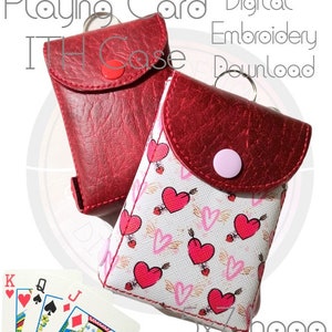 Playing Card Case, 3D Pouch, Playing Cards Bag, Digital Embroidery ...