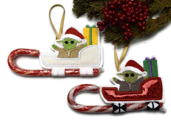 Baby Green Candy Cane Decoration Baby Alien Green Alien | Etsy