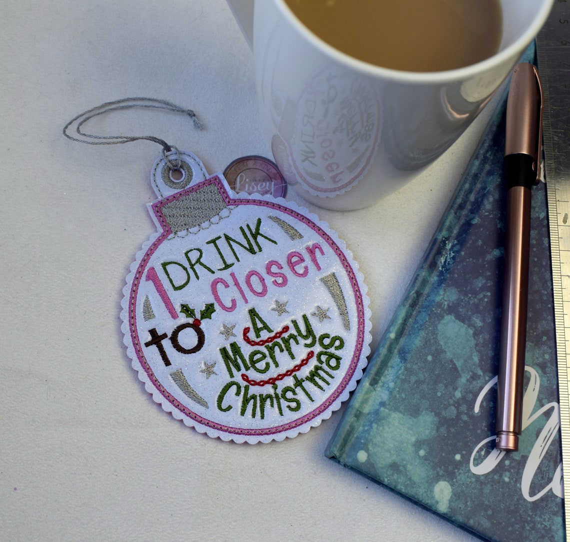 1 Drink Closer to Christmas Pun Secret Santa Gift Alcohol | Etsy