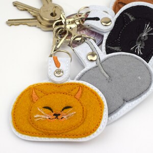 Digital File, Fat Cat Key Fob, Double Sided Cat, Fat Bum Cat Key Ring ...