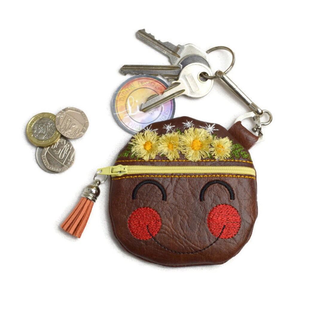 4x4 Gingerbread Man Purse, Zipper, Coin Purse, Zippys, 3D Fringed ...