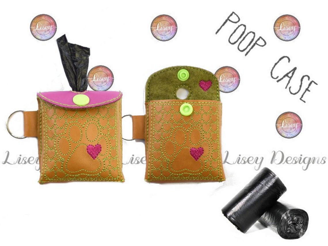 Paw Heart Poop Case Bag dispenser Dog Poop Bag DIGITAL | Etsy