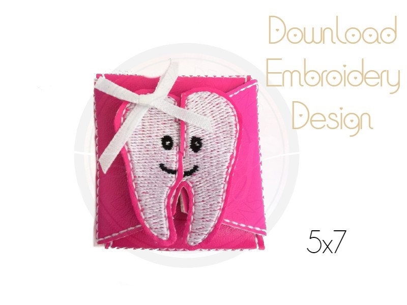 5x7 3D Tooth Box Small Digital Embroidery Design in the | Etsy