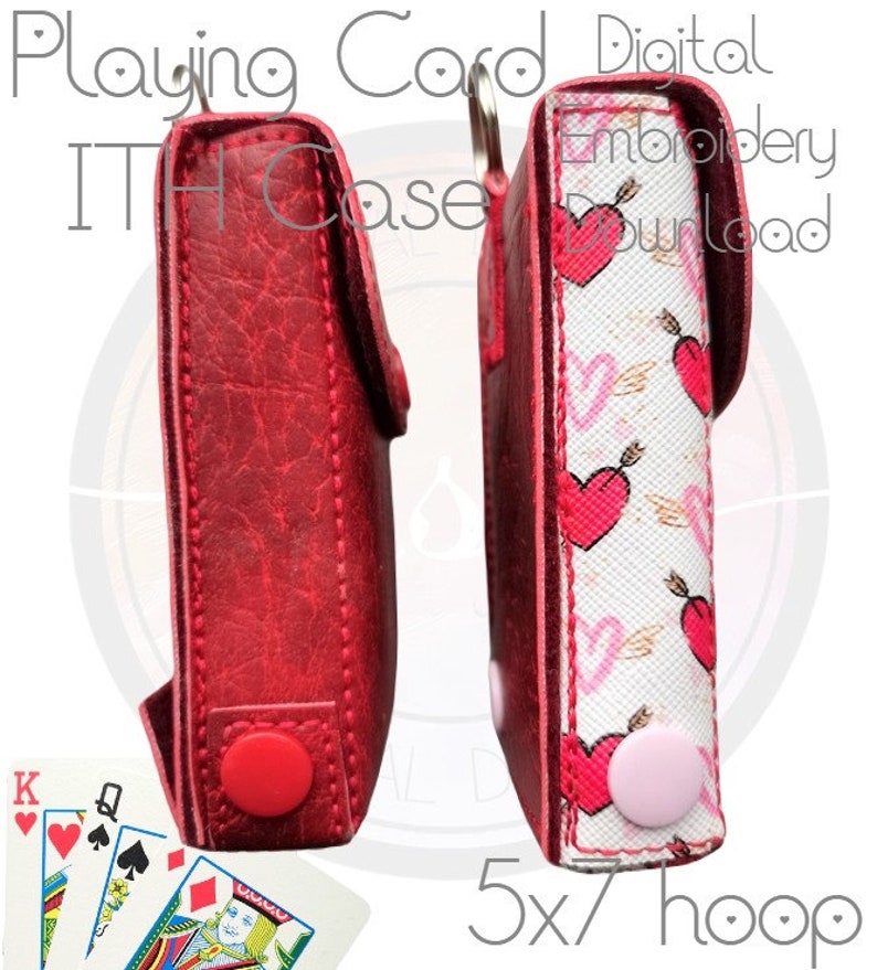 Playing Card Case, 3D Pouch, Playing Cards Bag, Digital Embroidery ...