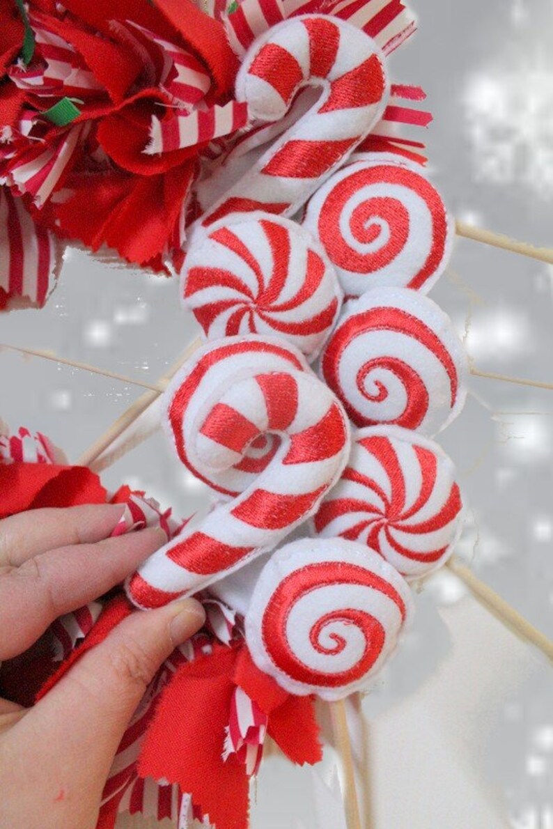 Candy Cane Swirl Peppermint Candy Decoration Christmas - Etsy