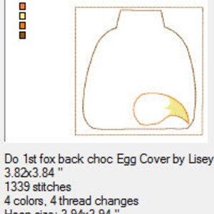 4x4 Fox Egg Cover, Cosy, Creme Egg, With Base, Chocolate, Digital ...