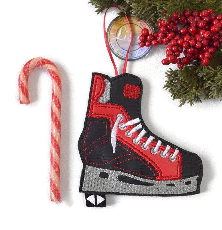 4x4 Ice Hockey Candy Cane, Skate Hanging Decoration, Speed Skate, Lisey ...