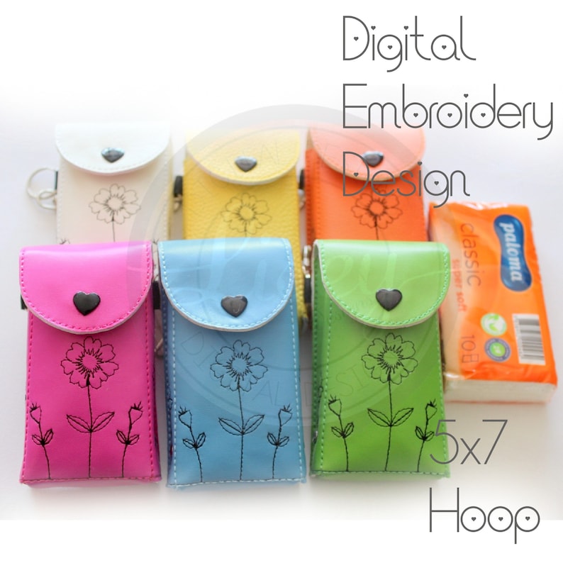 Sketched Flower Doodles Tissue Case Snot Rags Continuous | Etsy