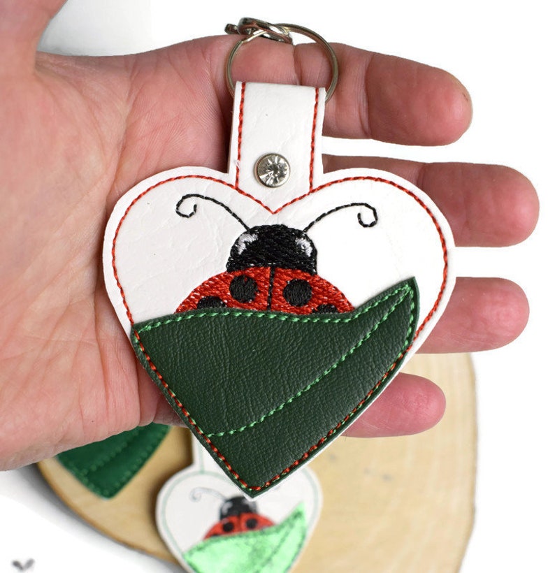 Ladybug Ladybird Lady Bug Key Fob Love Bug ITH Embroidery - Etsy