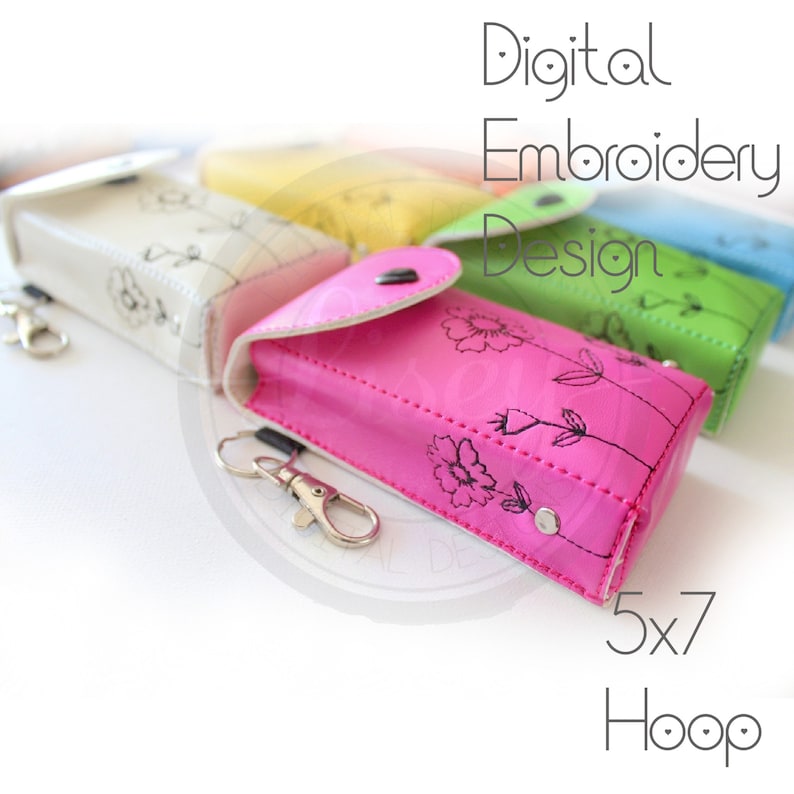 Sketched Flower Doodles Tissue Case Snot Rags Continuous | Etsy