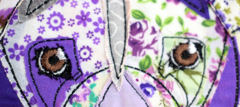 Digital Download, Patchwork Staffordshire Bull Terrier, Raw Edge ...