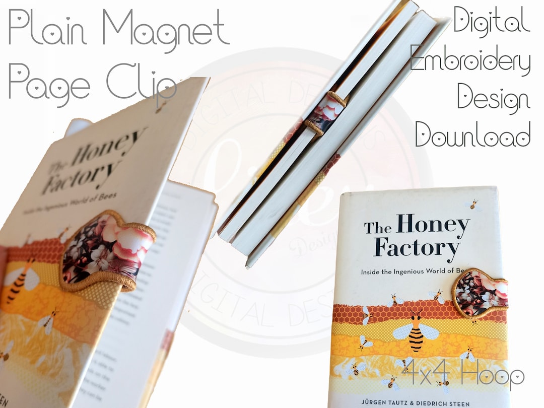 Magnetic Bookmark, Digital Embroidery Pattern, Gift for Readers ...