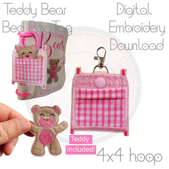 Large Bag Tag Teddy Bear Bed Interactive Play Adventures - Etsy UK