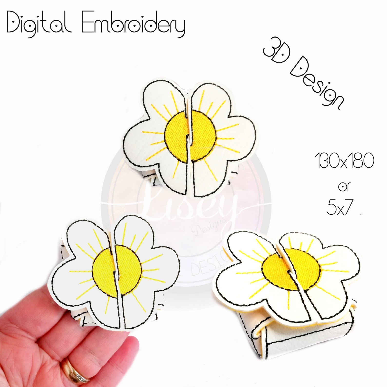 3D Flower Box All 3 SizesDigital Embroidery Design In The | Etsy