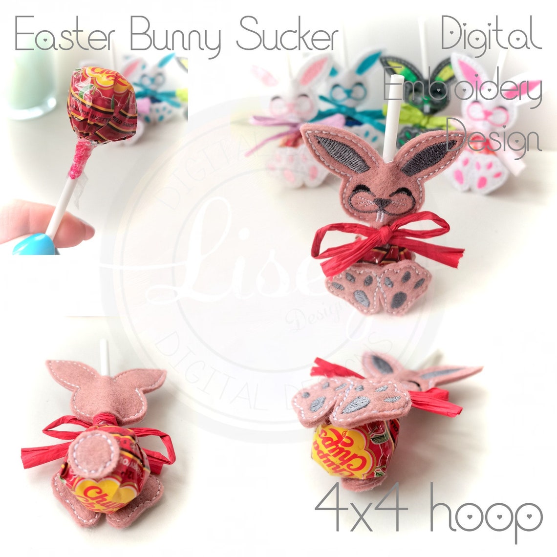 Easter Bunny Sucker Lollipop Holder Candy Holder in the - Etsy