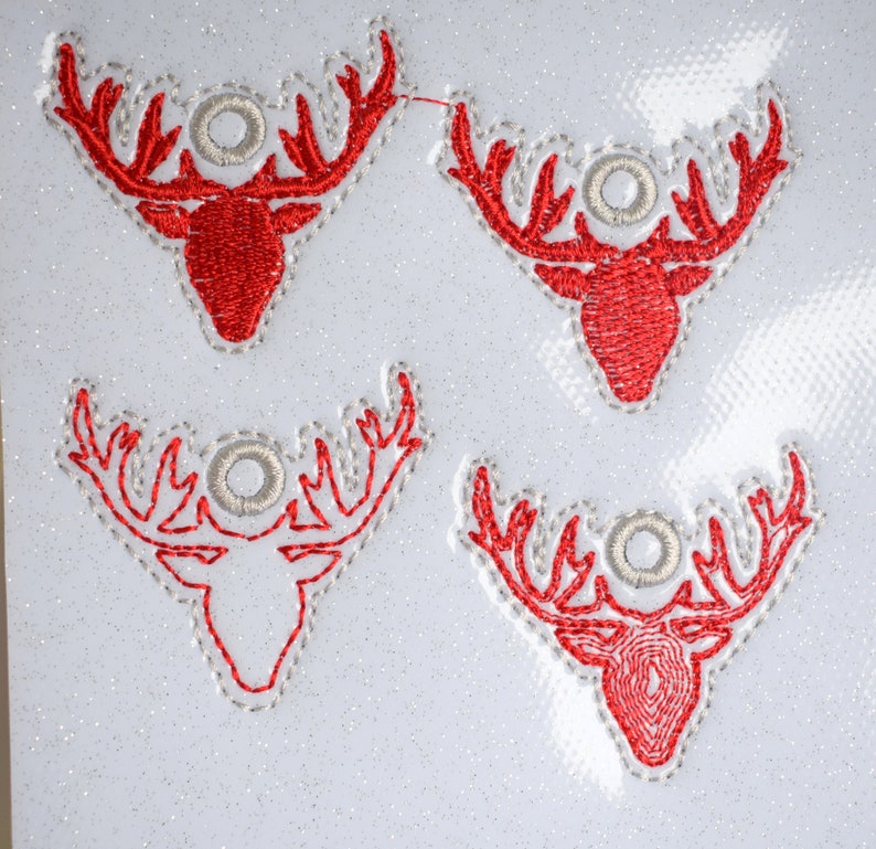 DIGITAL PATTERN Stag Charms Embroidery Design Set ITH | Etsy